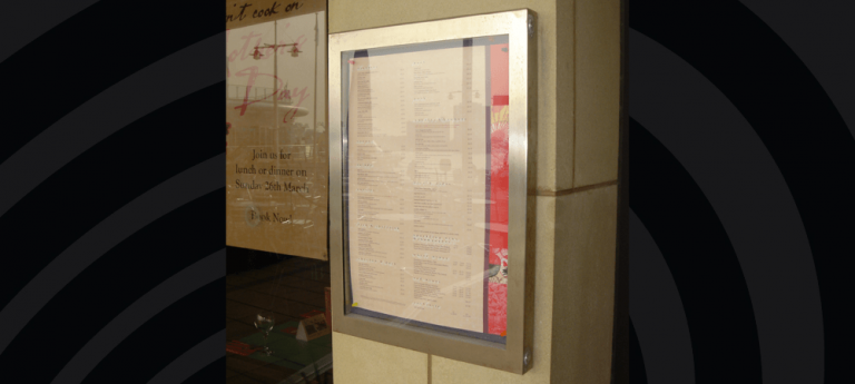 A FRAMES & MENU BOXES | Identity Signs